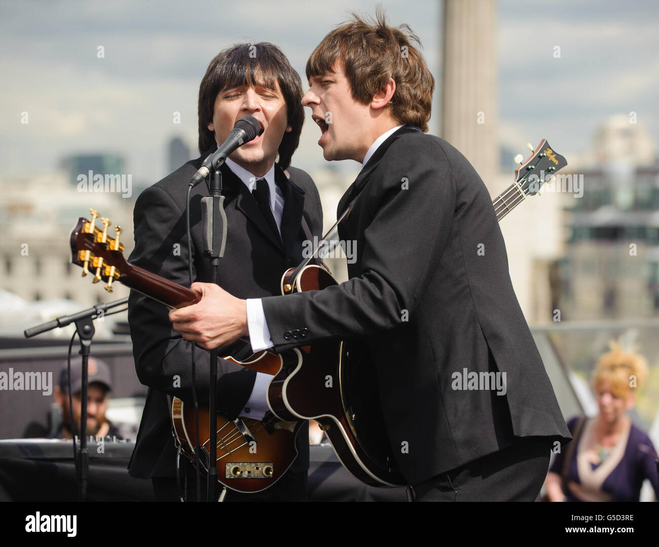 Cast members of the new Beatles musical 'Let It Be,' Emanuelle ...