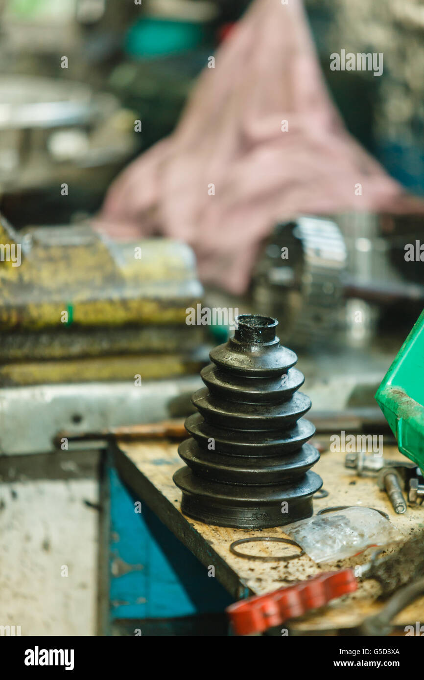 Mechanical automotive fixing engineering industry concept. Car joints ...