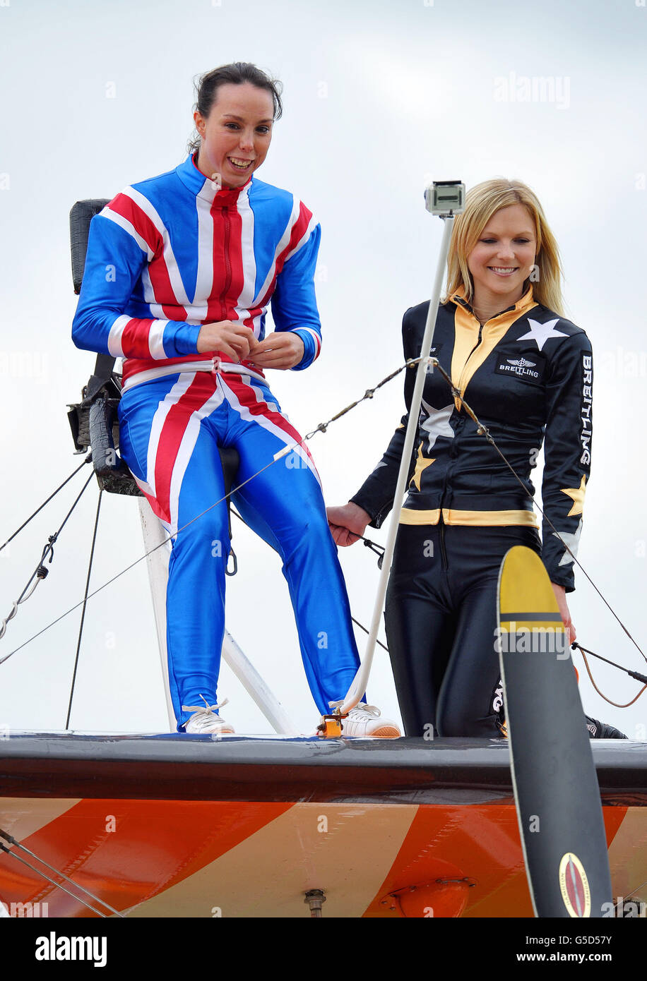 Olympics Bronze medalist Beth Tweddle (left) is instructed by Freya ...