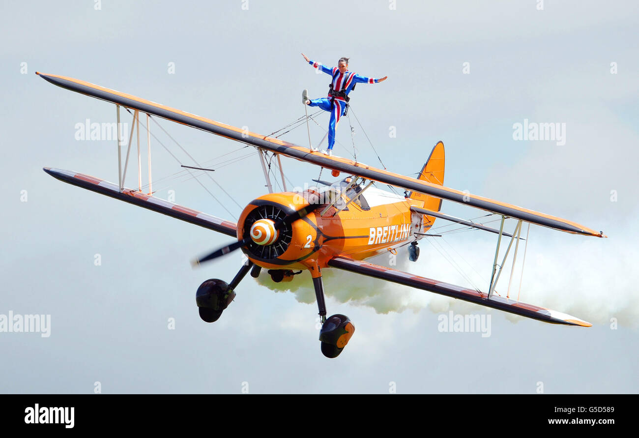 Olympics Bronze medalist Beth Tweddle wingwalking with the Breitling ...