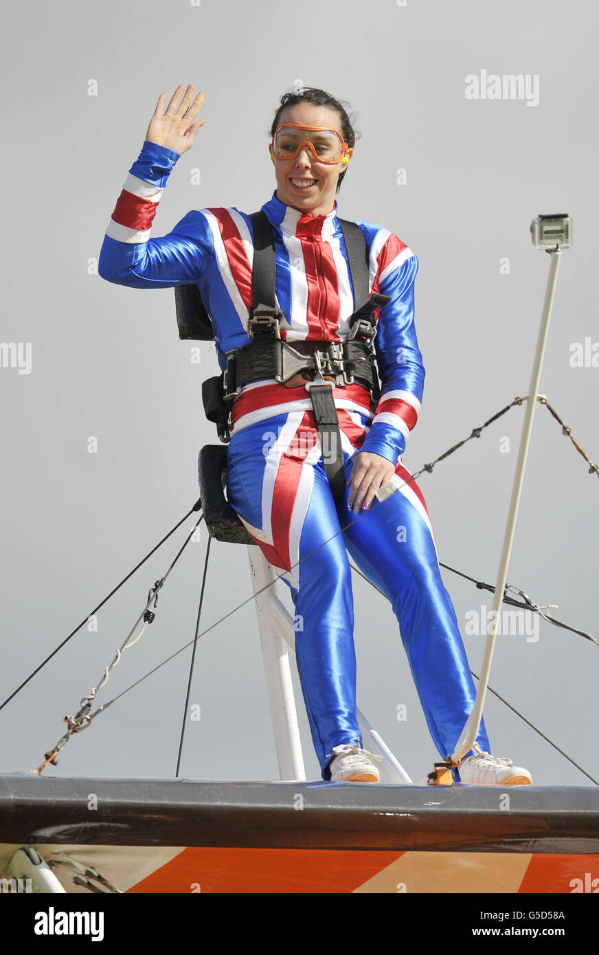 Olympics Bronze medalist Beth Tweddle wingwalking with the Breitling ...