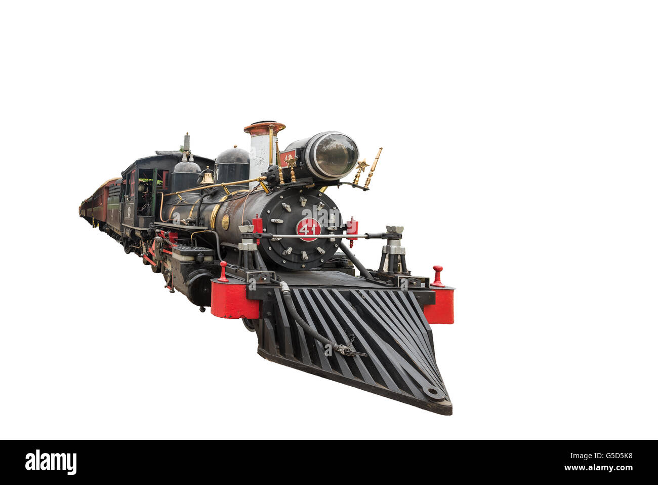 Old steam train in station Cut Out Stock Images & Pictures - Alamy