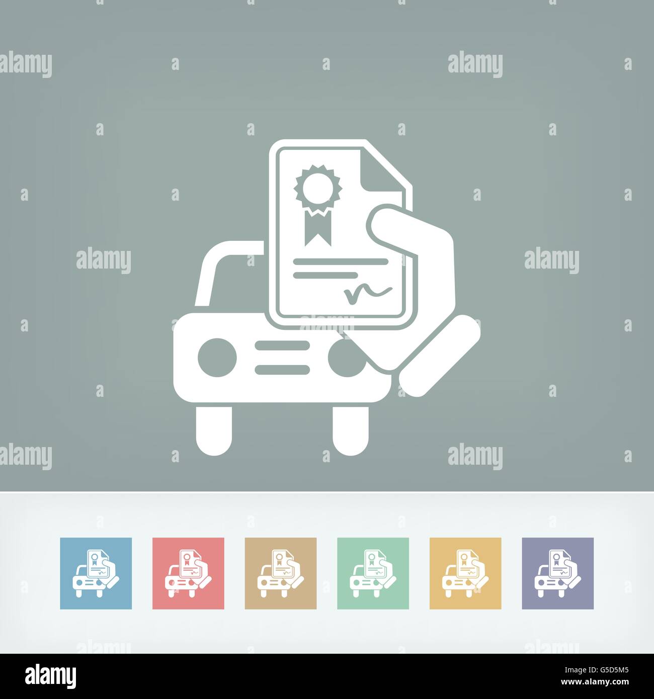 Car certificate icon Stock Vector Image & Art - Alamy