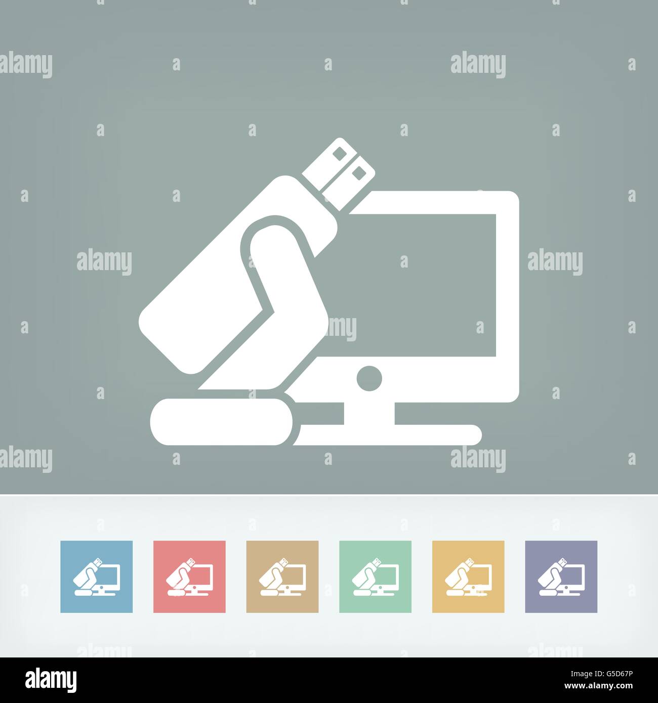 Tv usb icon Stock Vector Image & Art - Alamy