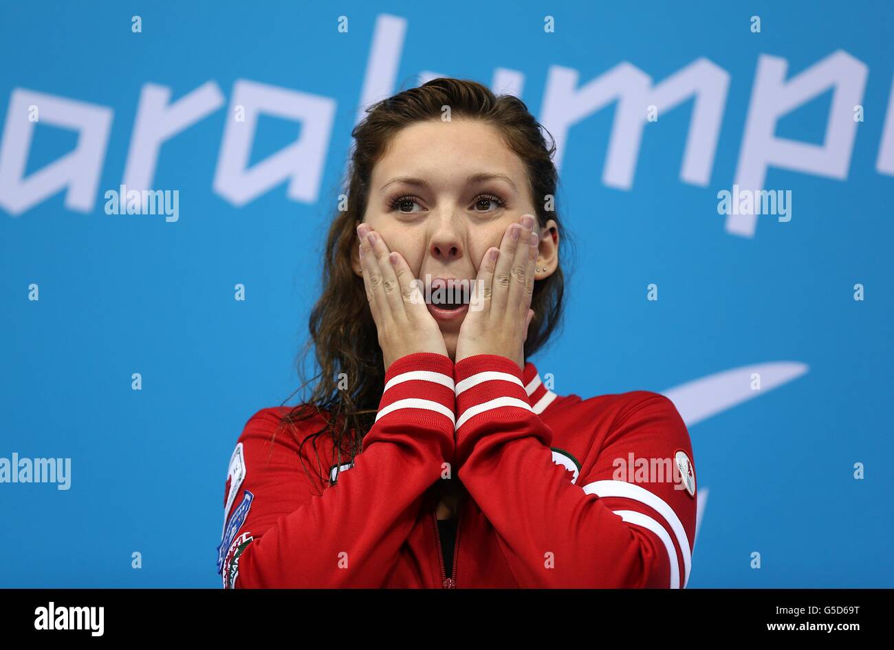 London Paralympic Games - Day 2. Canada's Summer Ashley Mortimer reacts ...