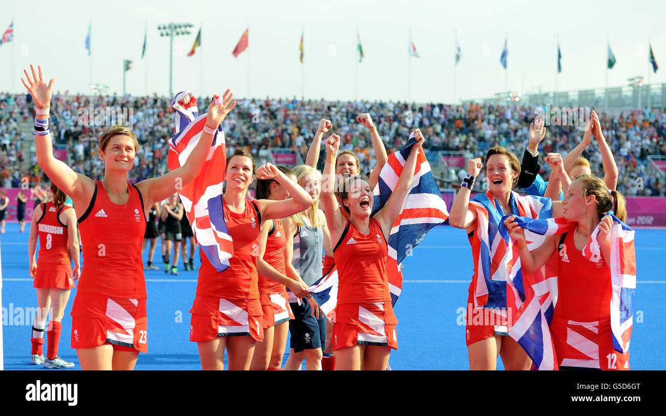 London Olympic Games - Day 14. Great Britain celebrate there win over ...