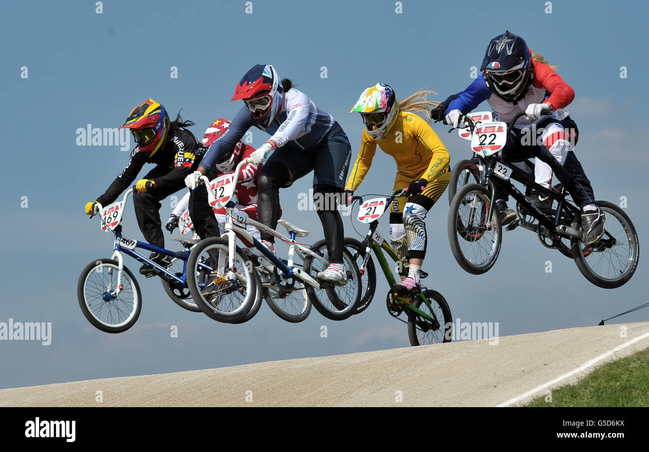 Great Britain's Shanaze Reade (second left) in action in the Women's ...
