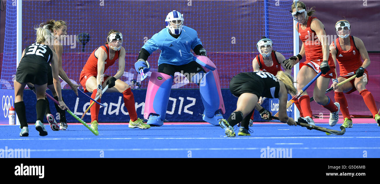 London Olympic Games - Day 14. Great Britain defend a penalty corner ...