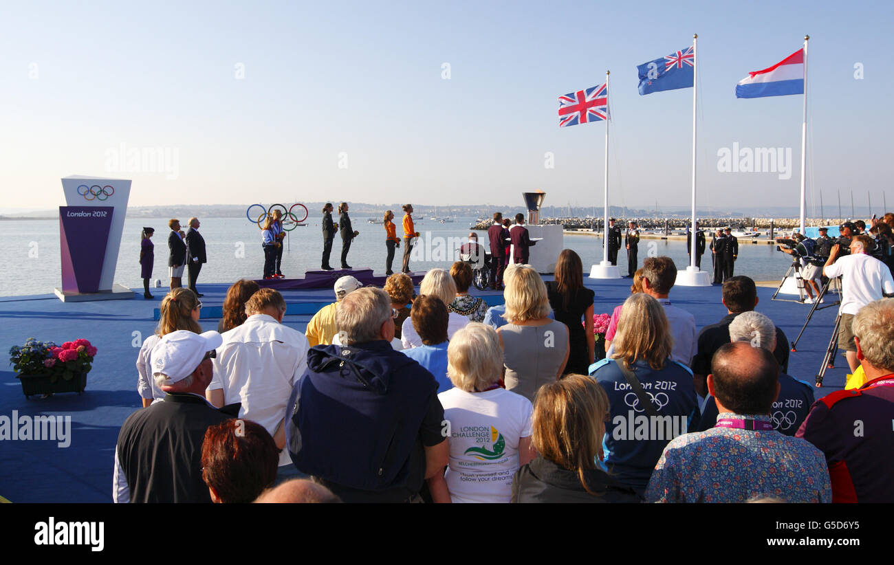 London Olympic Games - Day 14. A general view of the Women's 470 medal ...