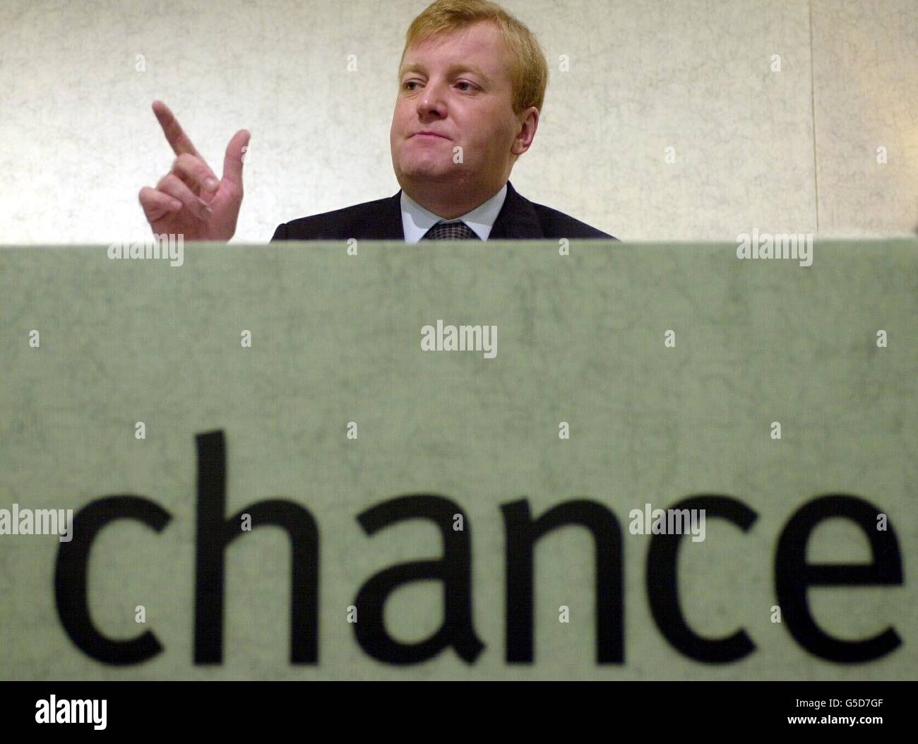 Liberal Democrat leader Charles Kennedy during a General Election press ...
