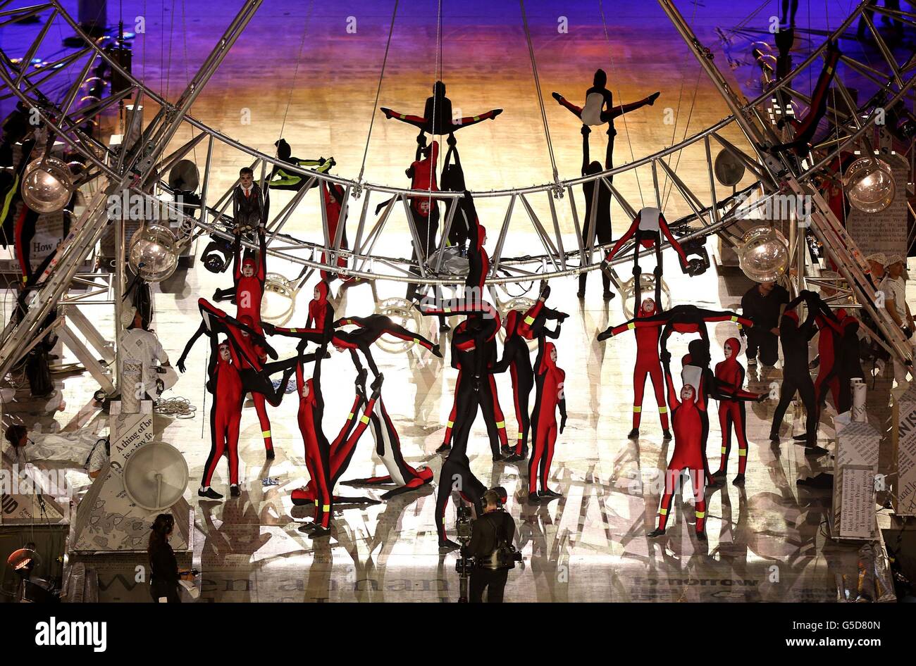 Performers during The London Olympic Games 2012 Closing Ceremony at the ...