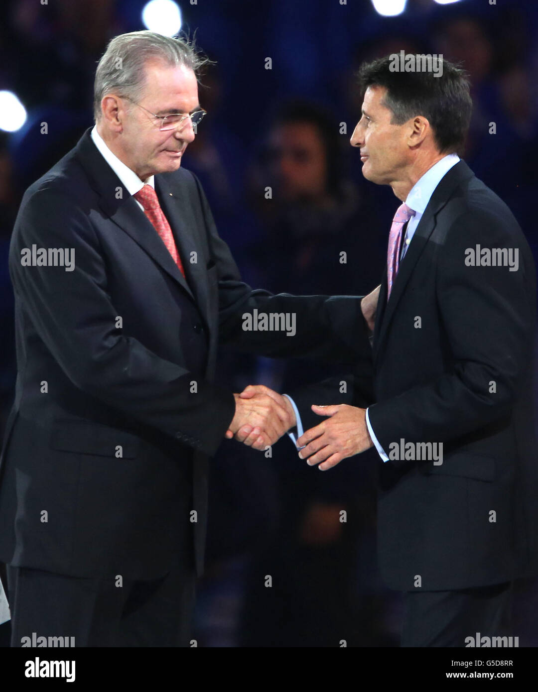 IOC President Jacques Rogge and Lord Coe, Chairman of the Organising ...