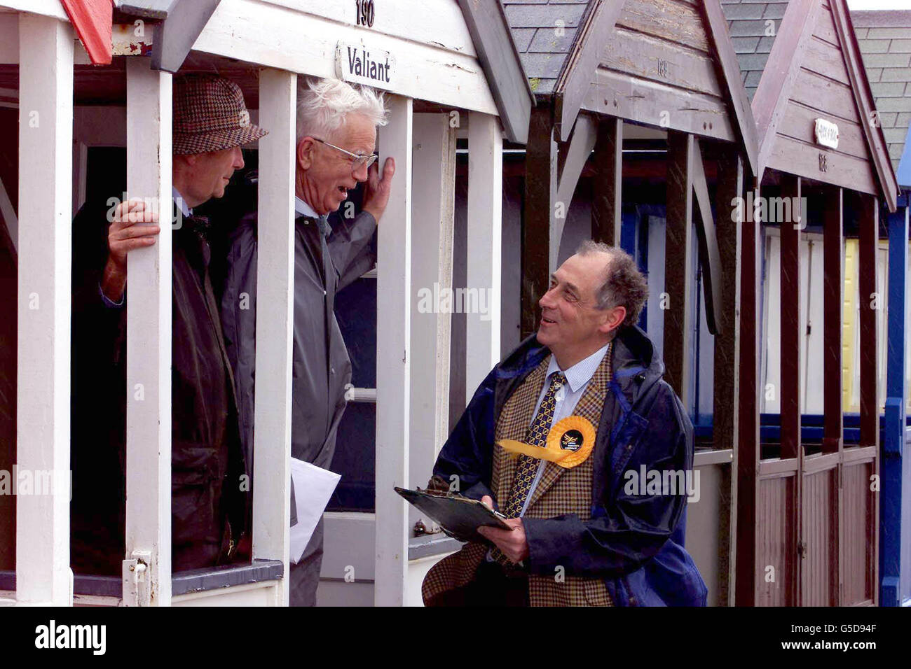 Liberal Democrat candidate Tony Schur (right) who is standing in the ...