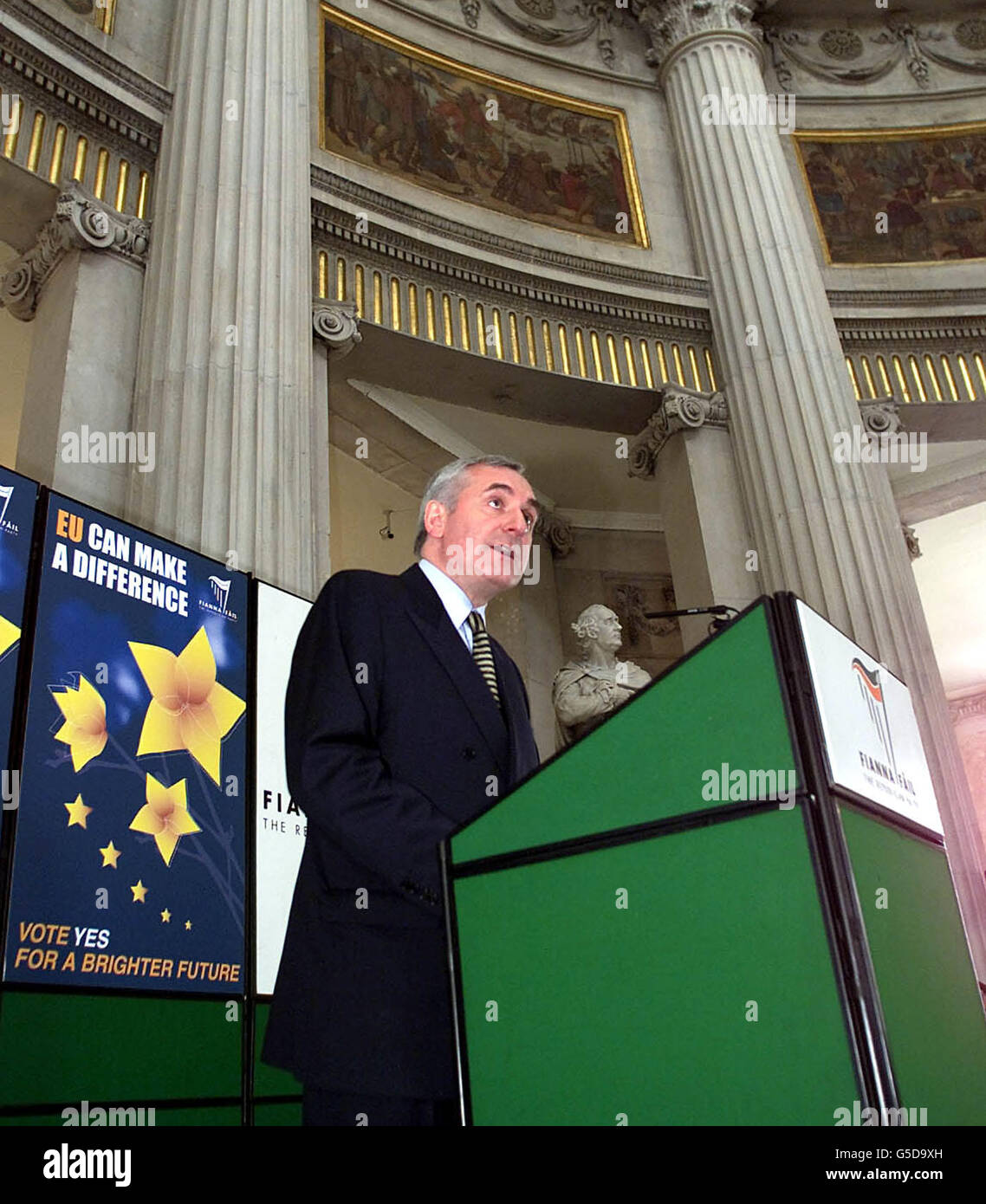 Taoiseach Bertie Ahern and leader of the Fianna Fail party at the ...