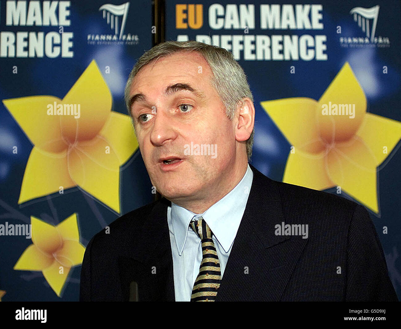Taoiseach Bertie Ahern and leader of the Fianna Fail party at the ...