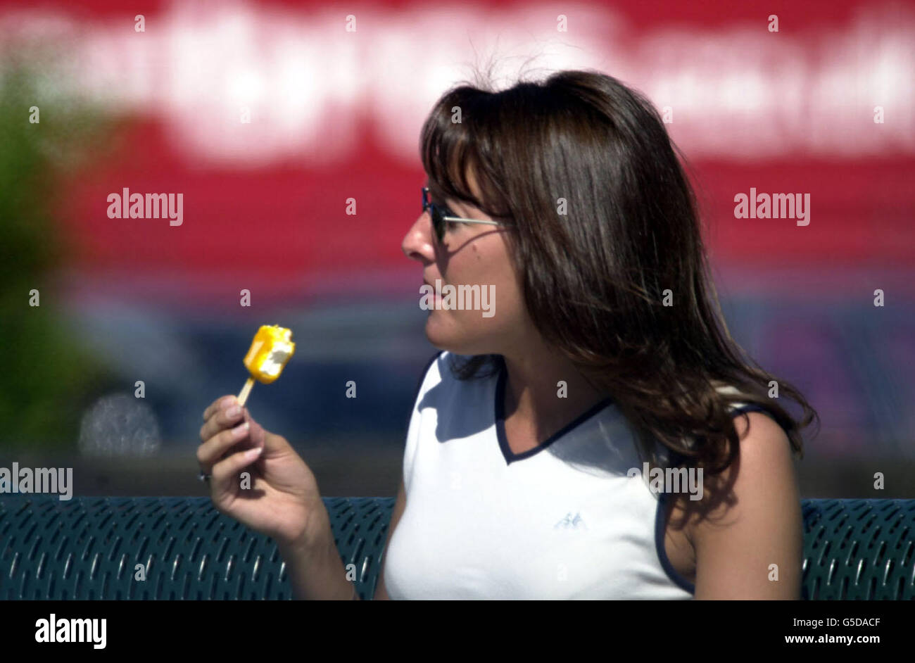 eating a Lolly Stock Photo - Alamy