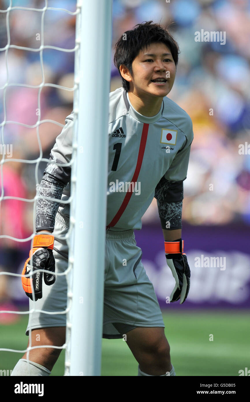 Japan goalkeeper Miho Fukumoto during the Group F women's match between ...