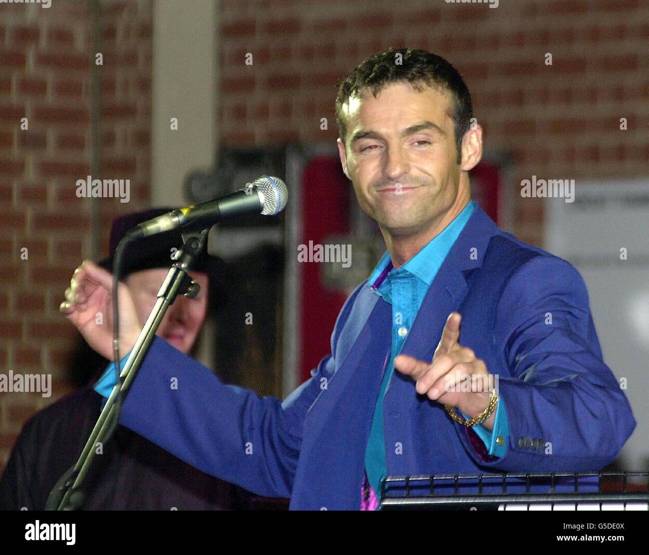 Pop singer Marti Pellow on stage in Holloway Prison in north London ...