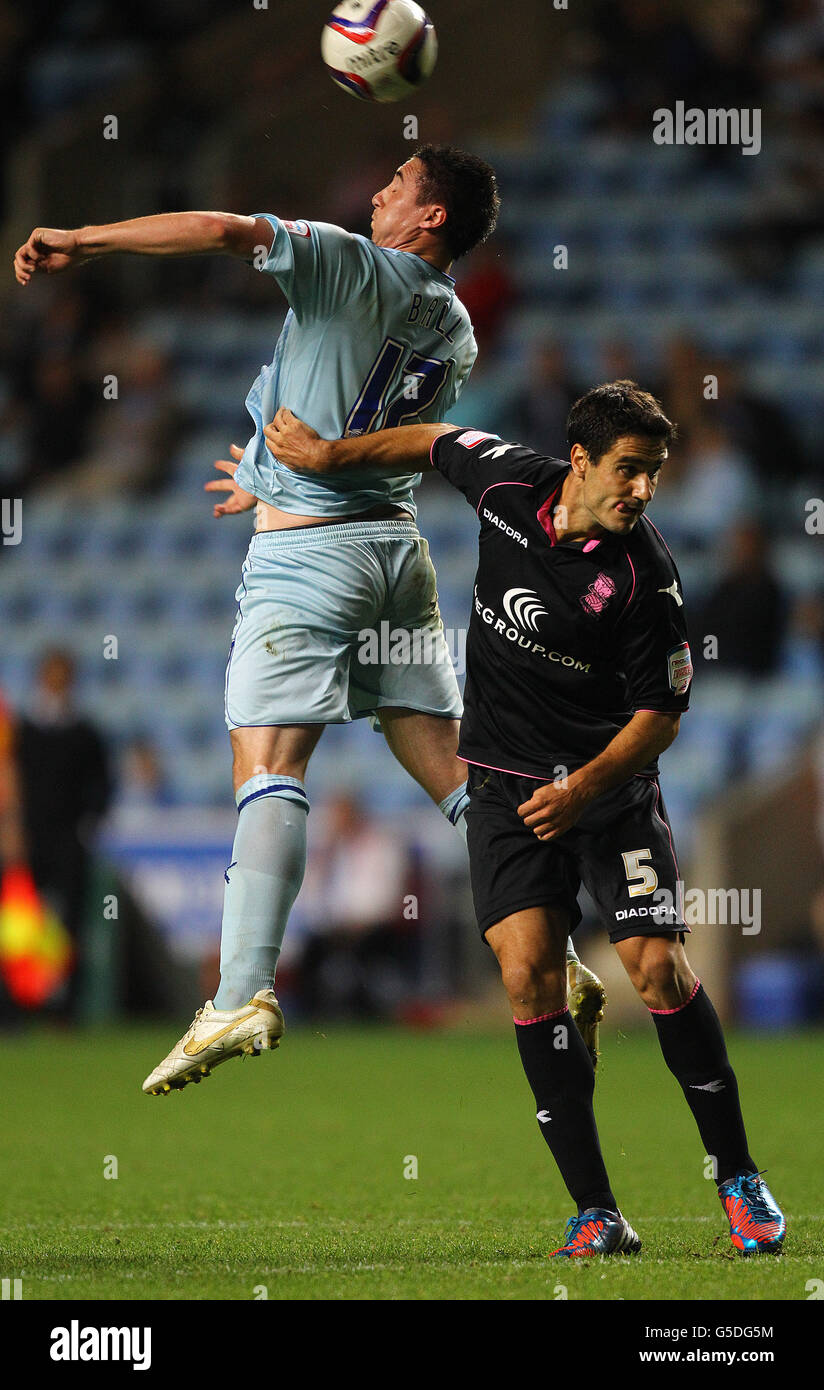 Coventry citys callum ball and birmingham citys pablo ibanez hi-res ...