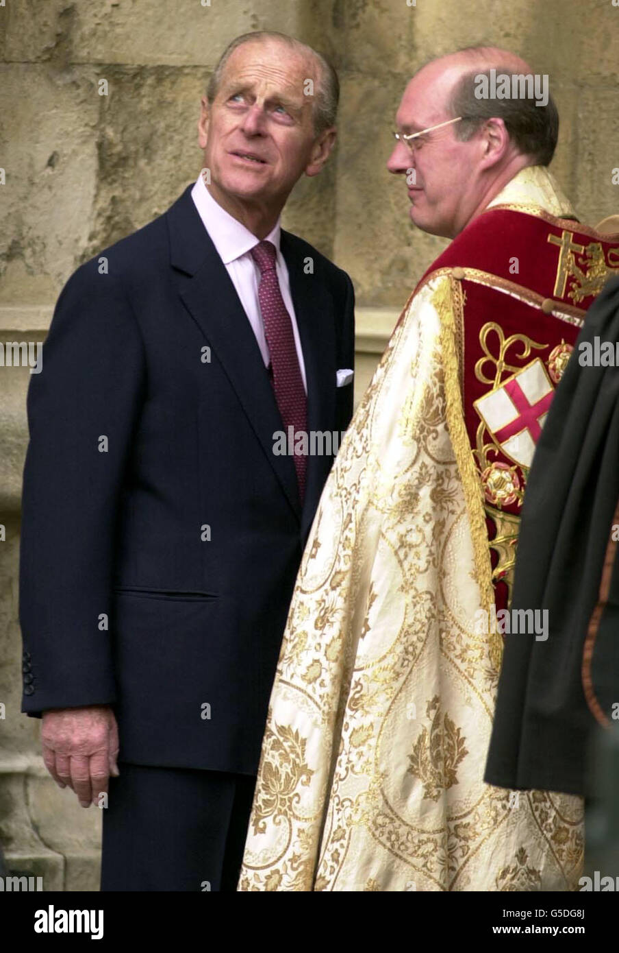 The Duke of Edinburgh (left) greets the Right Rev David John Conner ...
