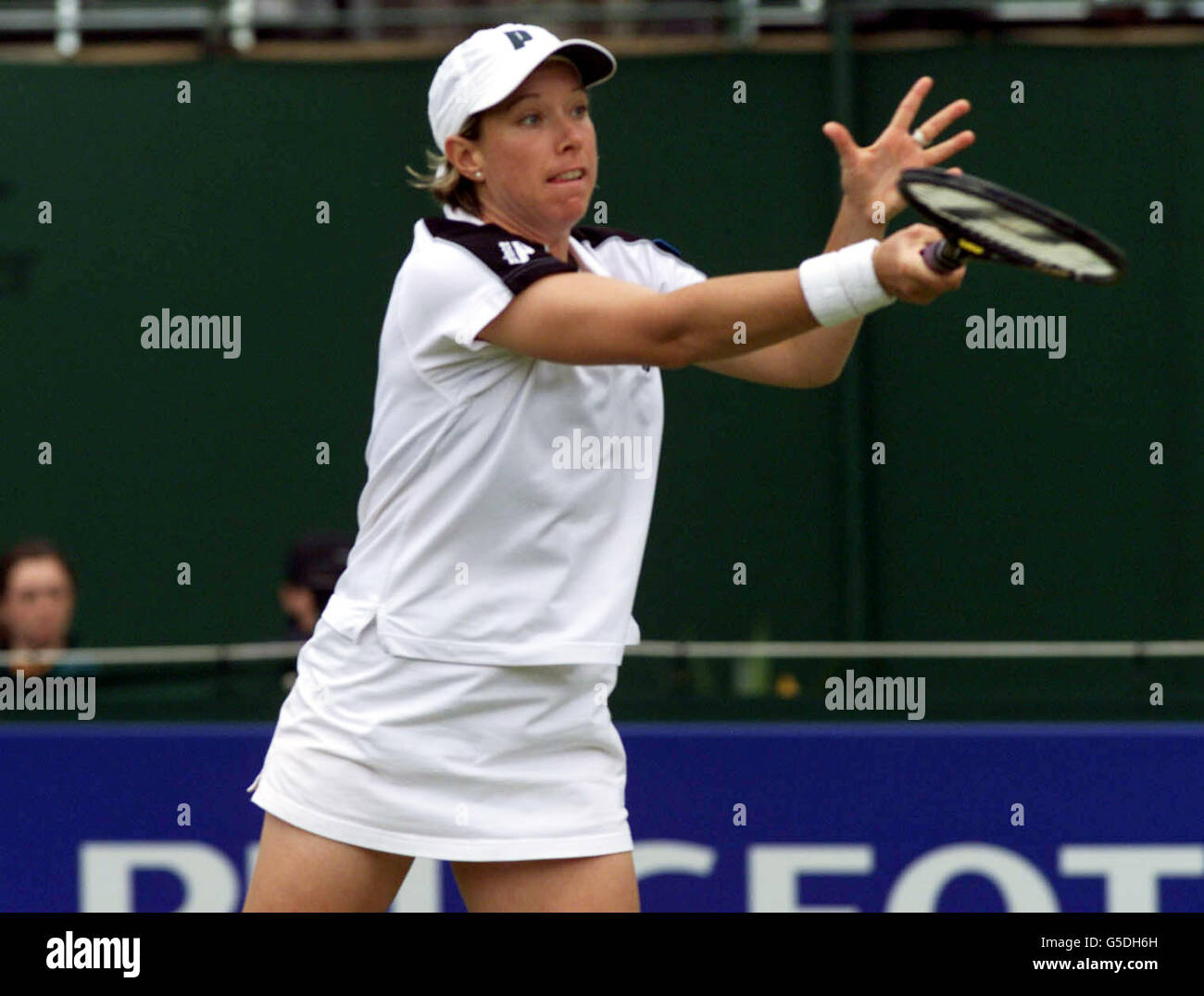 USA's Lisa Raymond in her match against Russia's Elena Likhovtseva ...