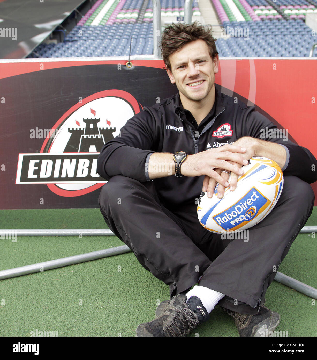 Edinburgh nick de luca photocall murrayfield stadium hi-res stock ...