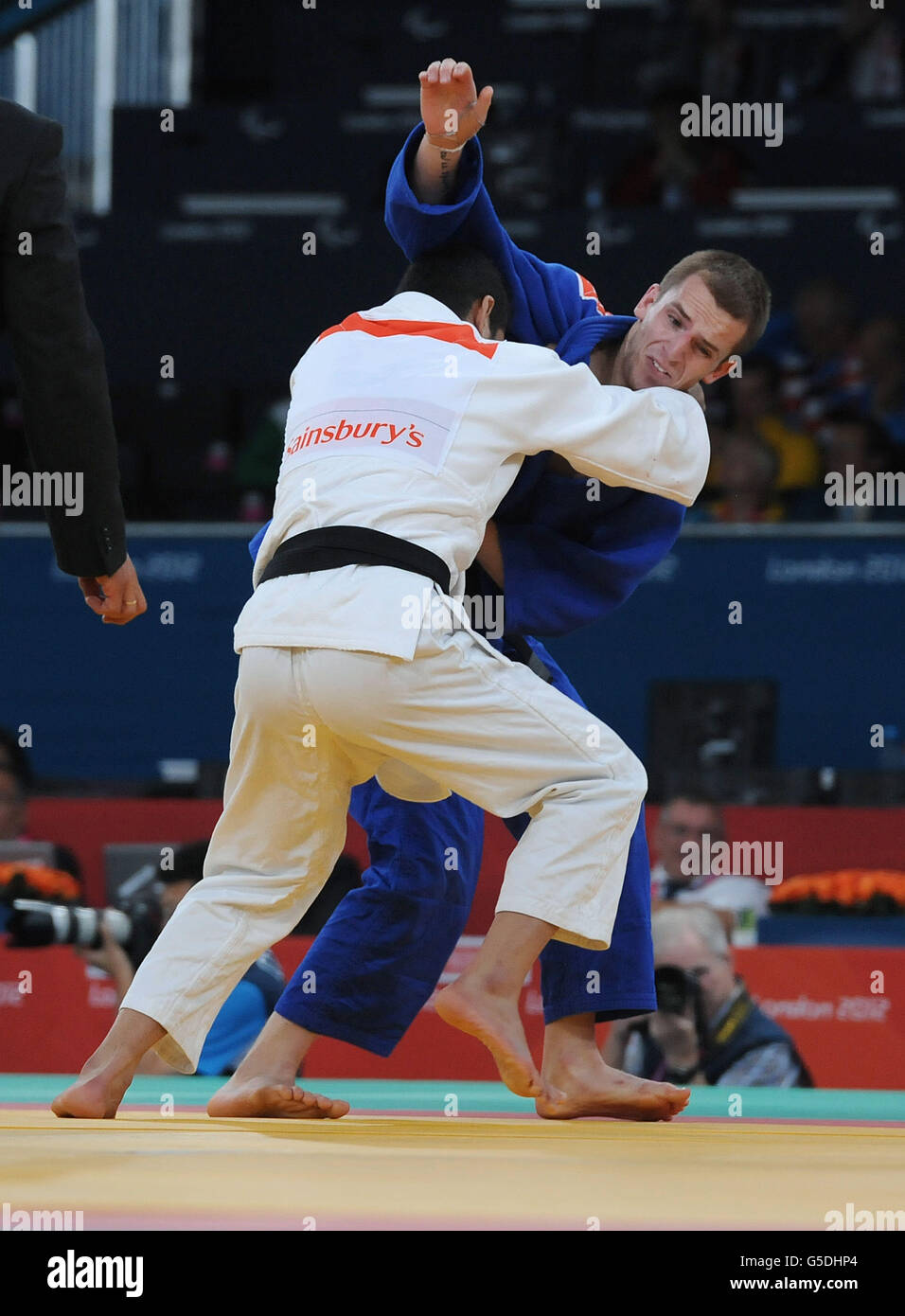 Great Britain's Marc Powell (right) in action against Iran's Mohammad ...