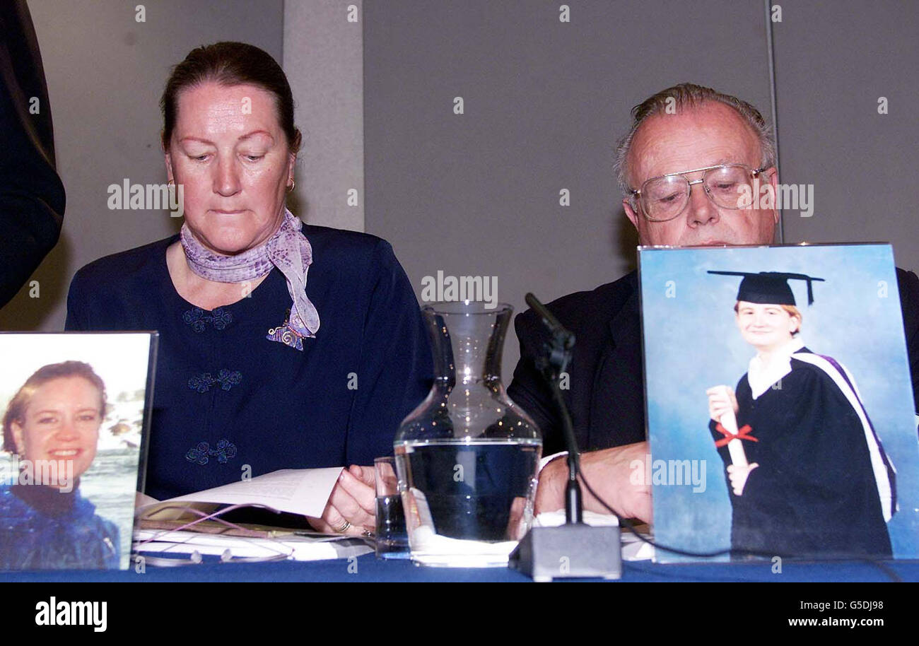 Families of Paddington rail crash victims Birgit Andersen (left) with a ...