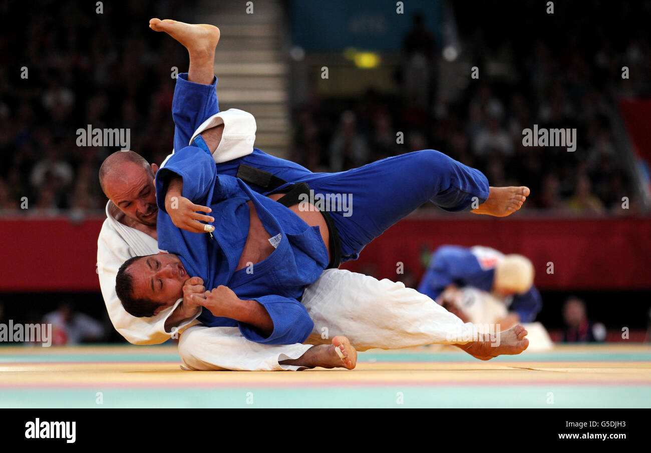Great Britain's Samuel Ingram competes in the Mens 100kg Semi Final ...