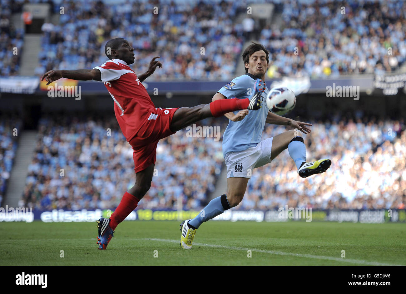 Challenges manchester citys david silva hi-res stock photography and ...