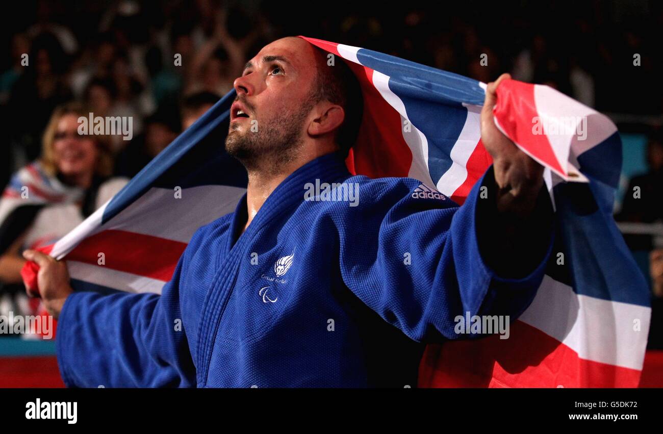 Great Britain's Samuel Ingram celebrates with the union flag after ...