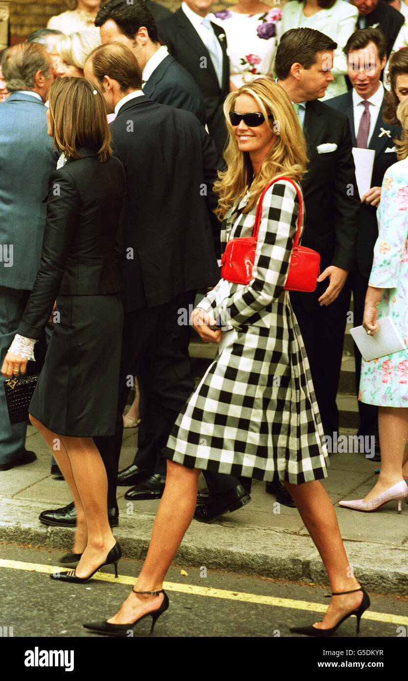 Australian model elle macpherson arrives hi-res stock photography and ...