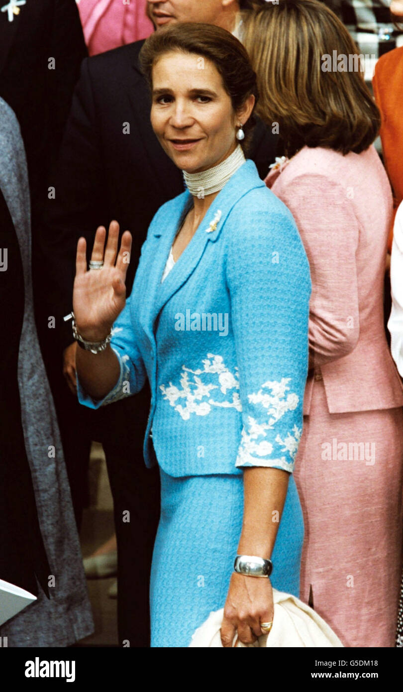 HRH The Infanta of Spain, Duchess of Lugo, attending the christening of ...