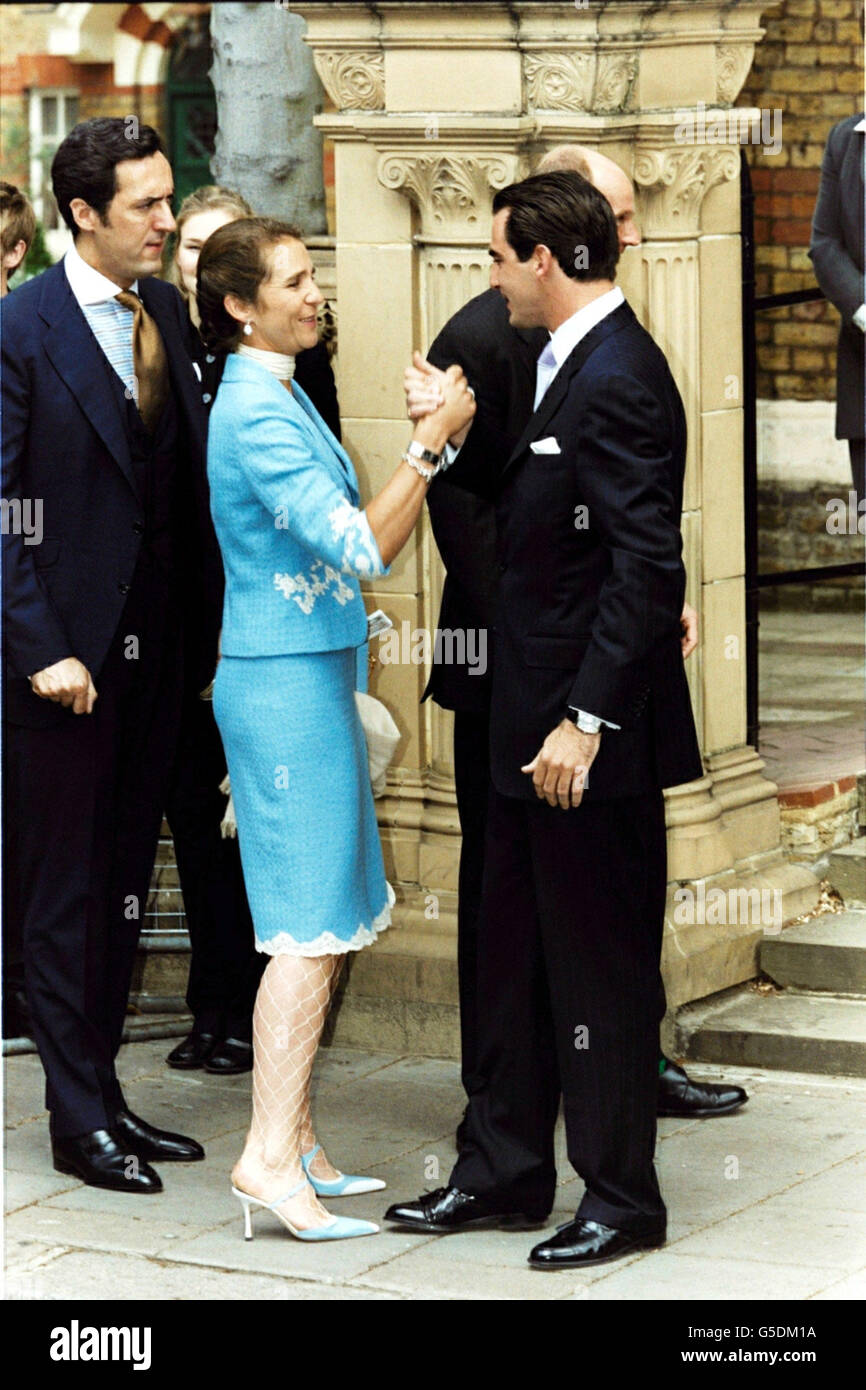 HRH Infanta Elena of Spain the Duchess of Lugo is greeted by Crown ...