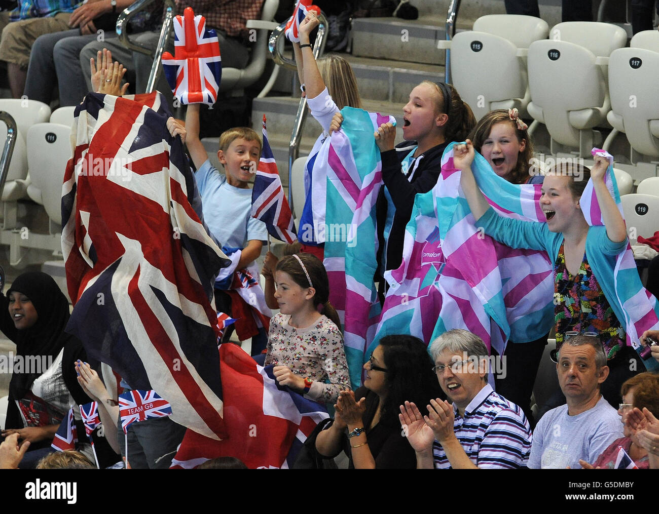 Womens 100m backstroke s6 paralympicslondon2012atmopshere hi-res stock ...