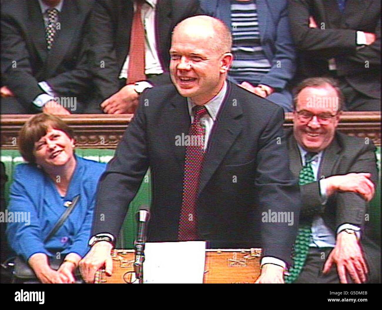 Leader of the opposition michael in the house of commons hi-res stock ...