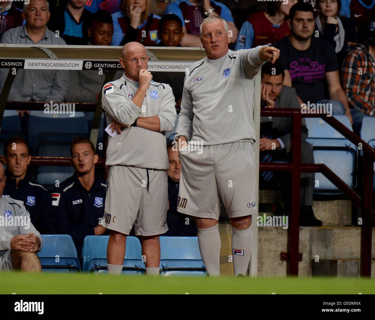 Tranmere rovers manager ronnie moore on the touchline hi-res stock ...