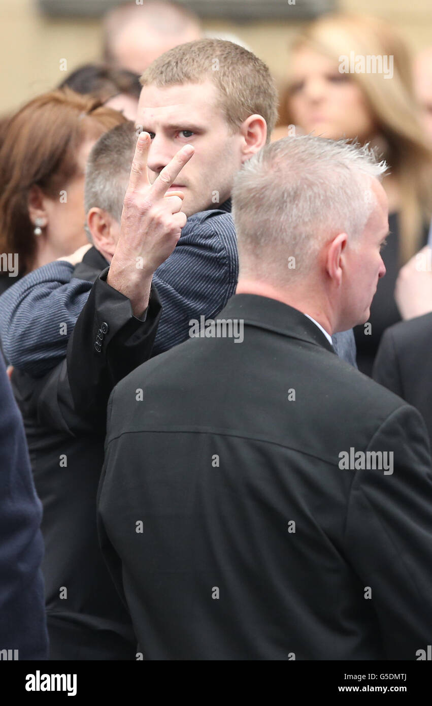 Following the funeral service of winnie johnson hi-res stock ...