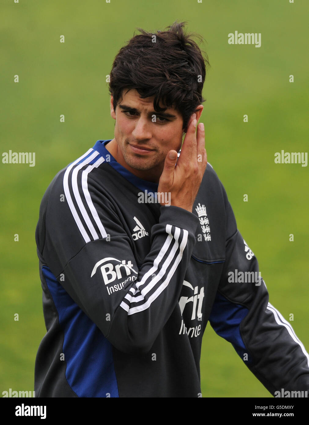 England captain Alastair Cook during the England nets session at the ...