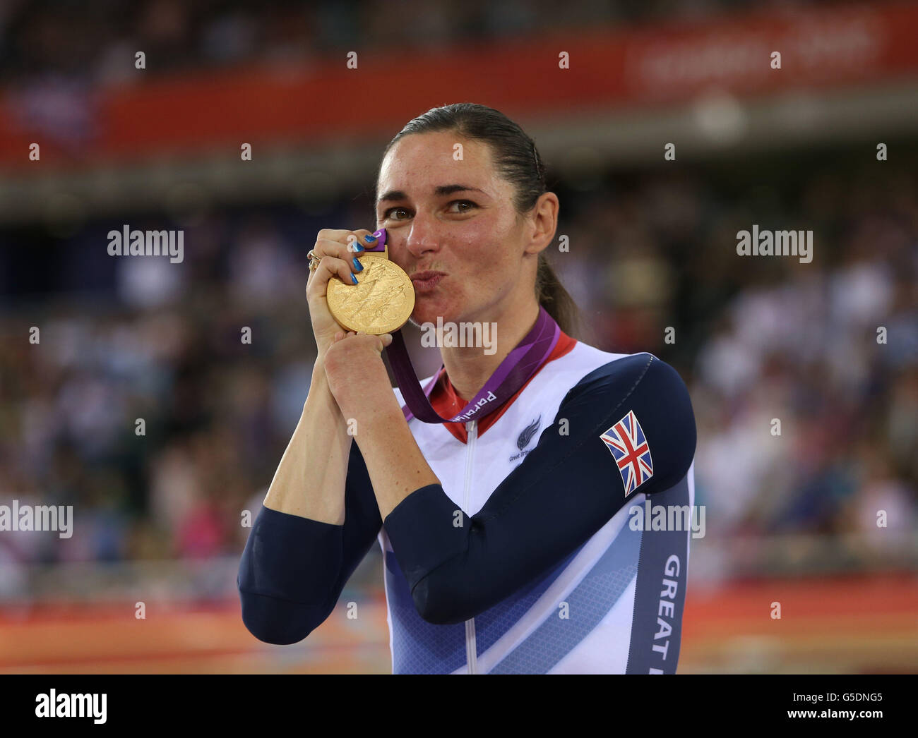 Great Britain's Sarah Storey with her Gold Medal after winning the ...