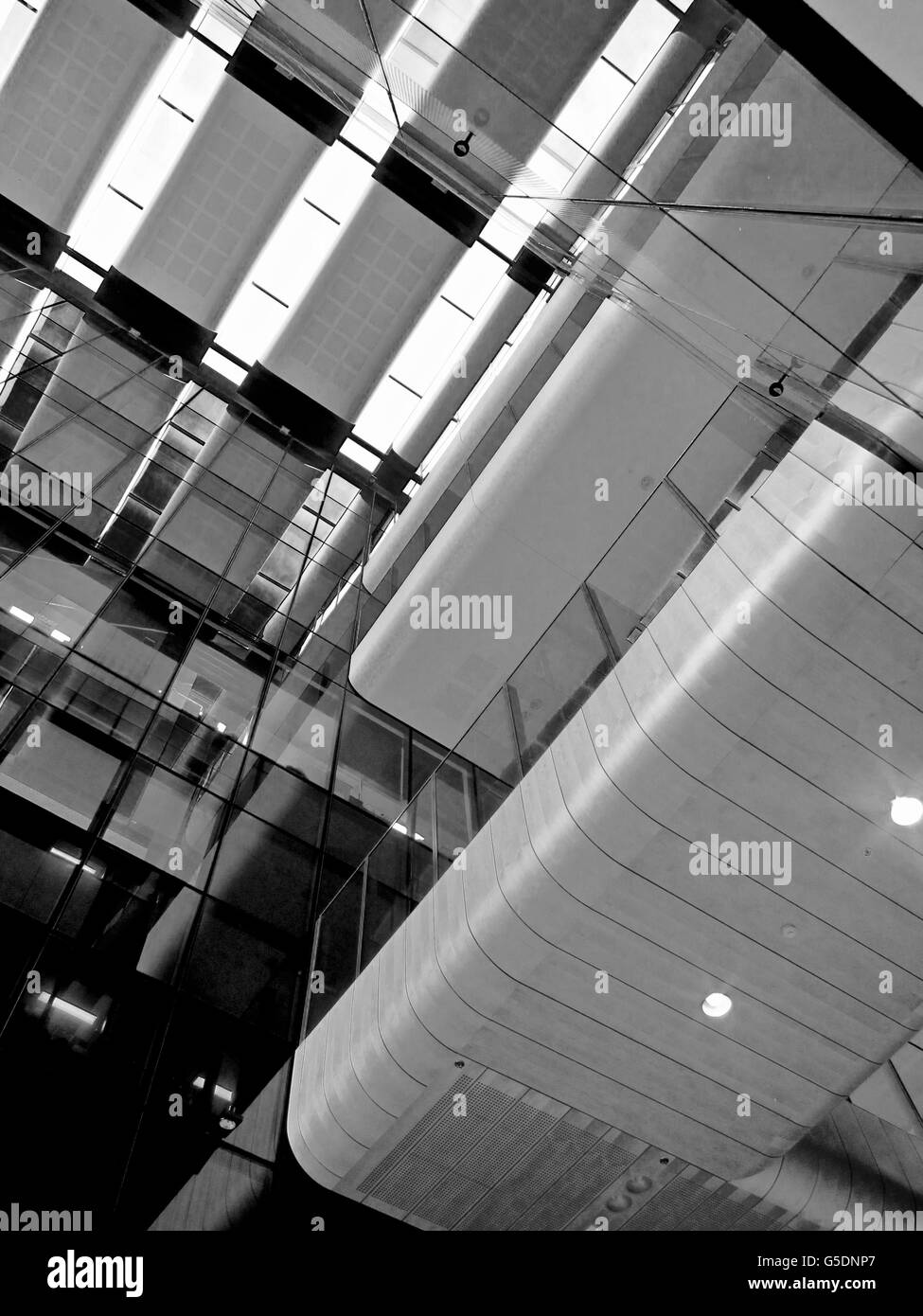 The interior of a building - B&W Stock Photo - Alamy