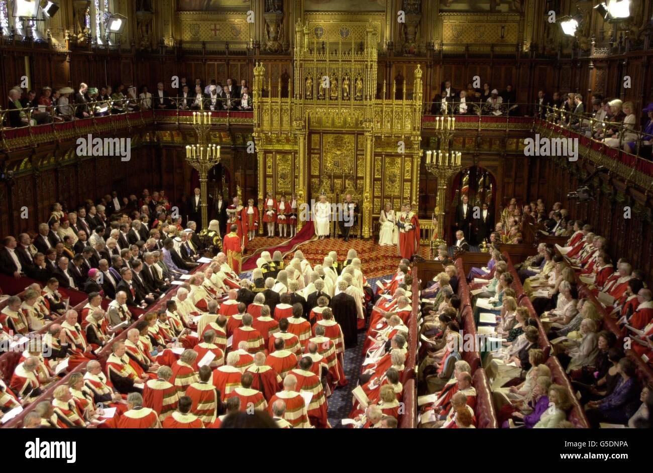 Britains queen elizabeth ii outlines governments programme hi-res stock ...