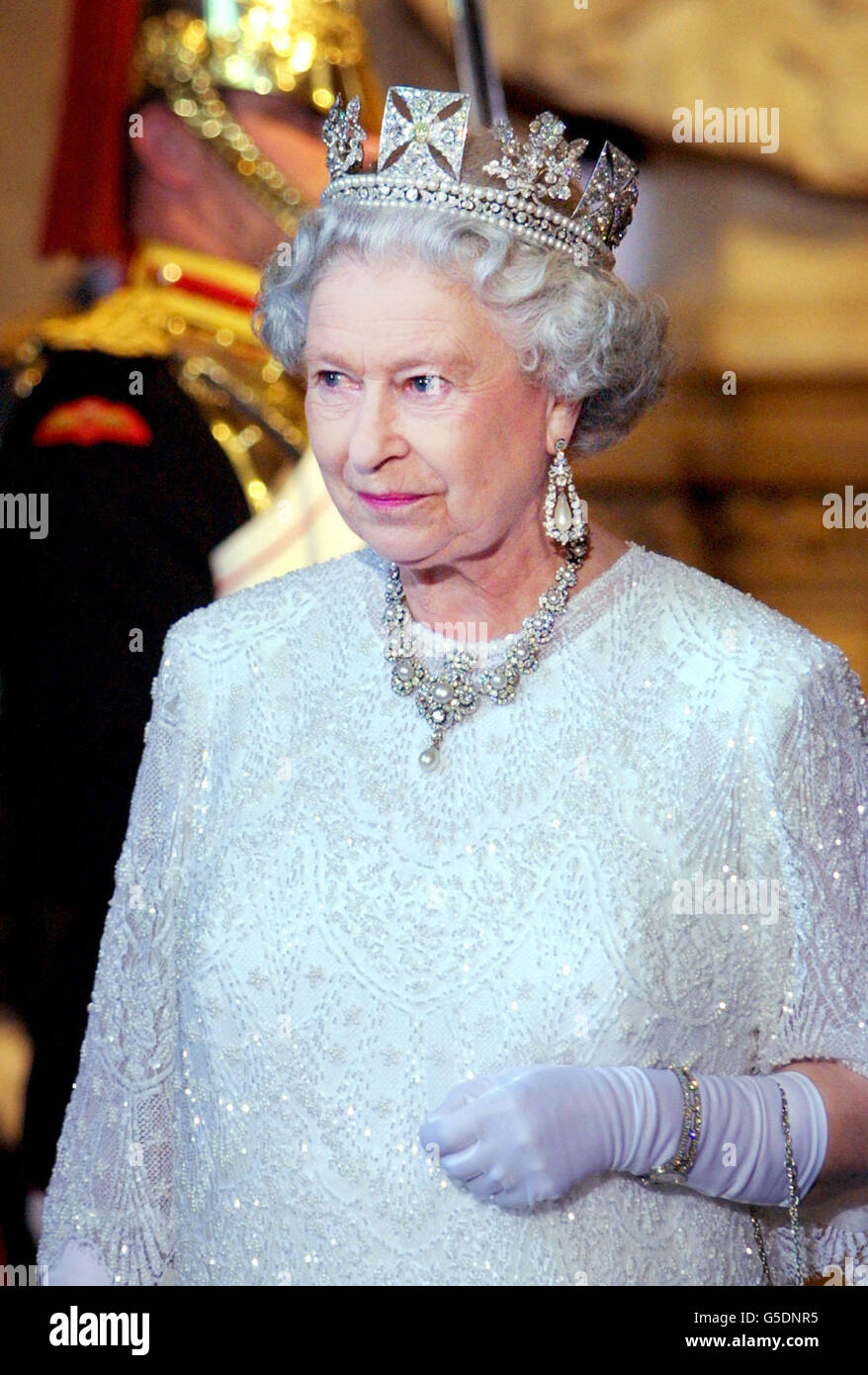 Britain's Queen Elizabeth lI Ieaves The Palace of Westminster after the ...
