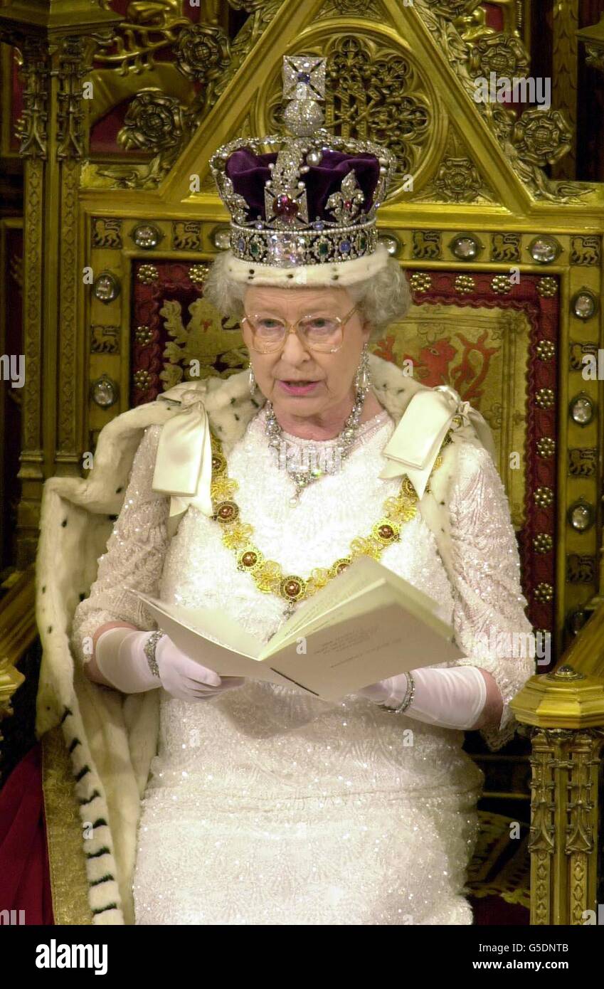 Queen Elizabeth II State Opening of Parliament Stock Photo - Alamy