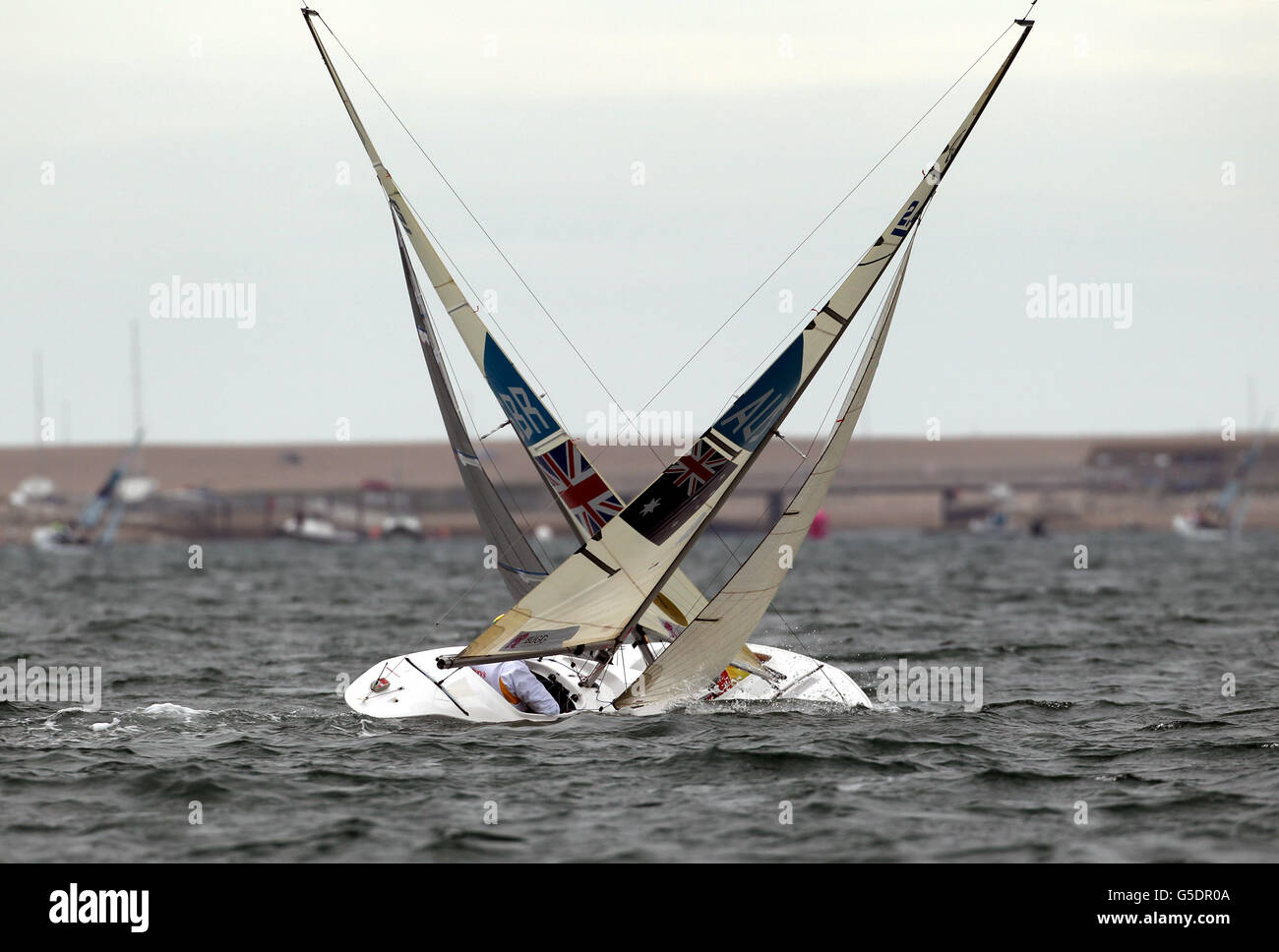 Great Britain's 2.4 sailor Helena Lucas and Australia's Matthew Bugg ...