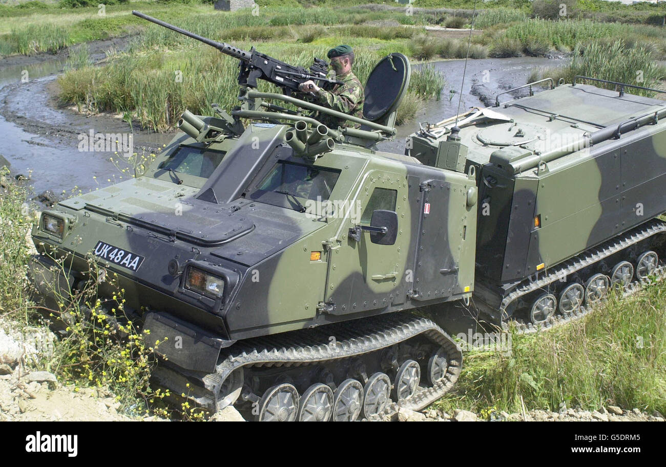 One of the Royal Marines Commandos "Viking" armoured vehicles in action ...
