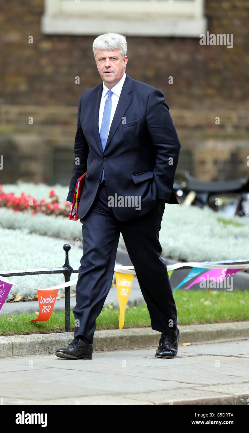 Leader of the Commons Andrew Lansley arrives for a cabinet meeting at ...