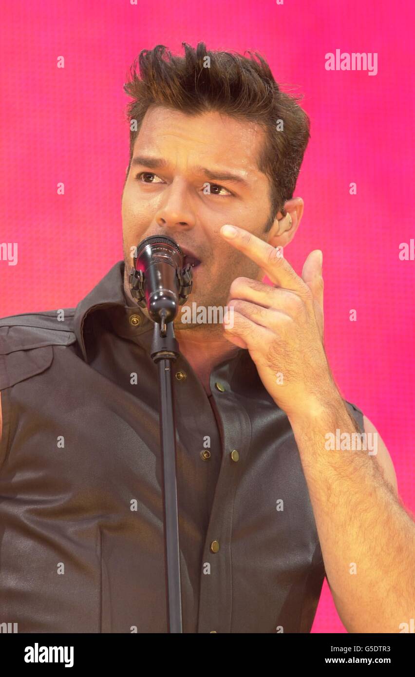: Singer Ricky Martin performing on stage at the Capital FM Party in ...