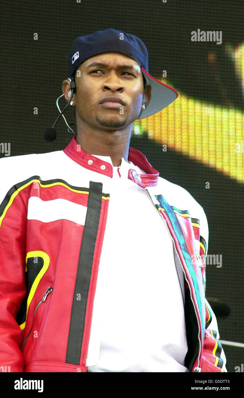 Usher performing on stage at the Capital FM Party in the Park for the ...