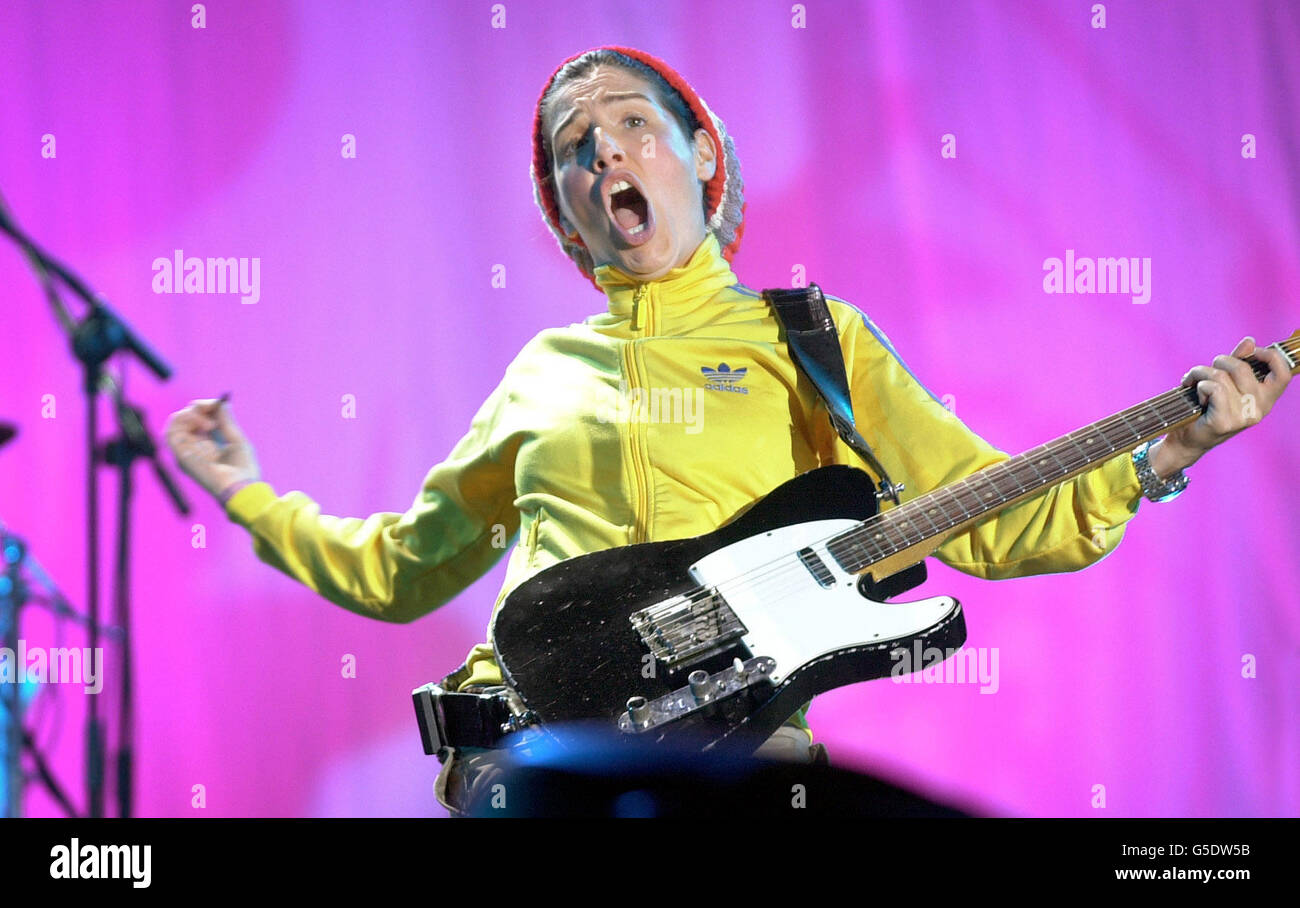 Charlene Spiteri, lead singer of the Scottish band Texas, performs at ...